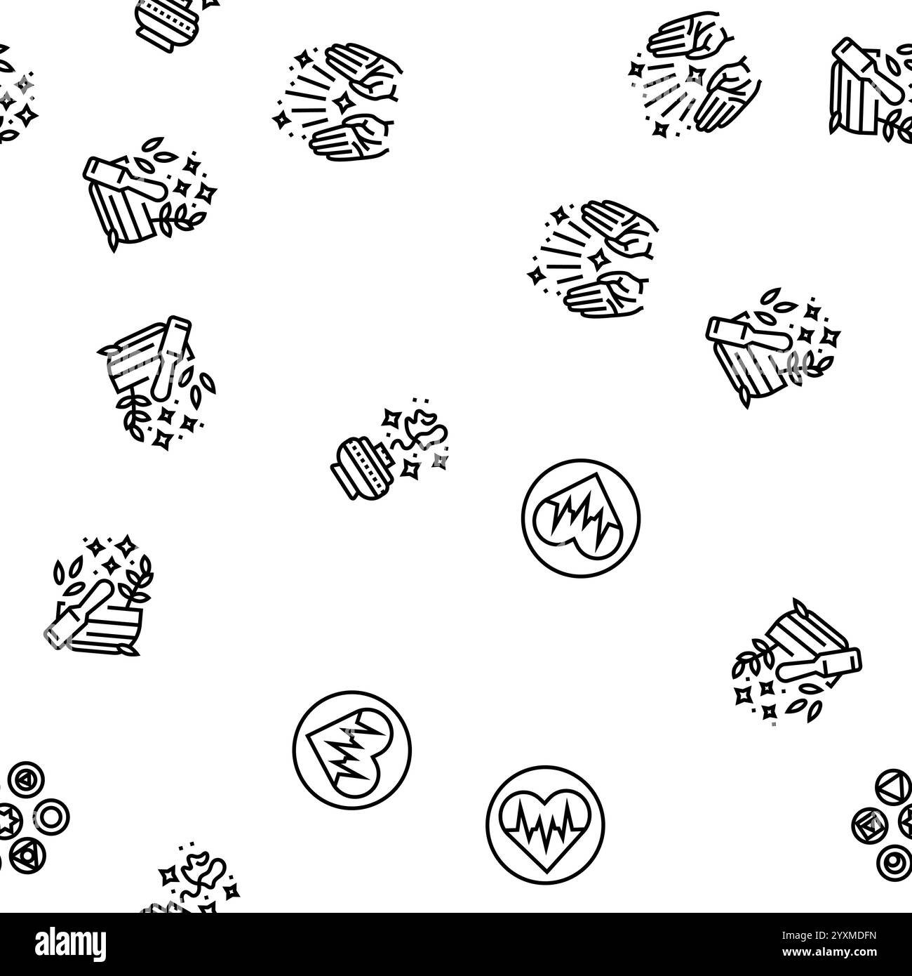 acupuncture massage therapy seamless pattern vector Stock Vector Image ...