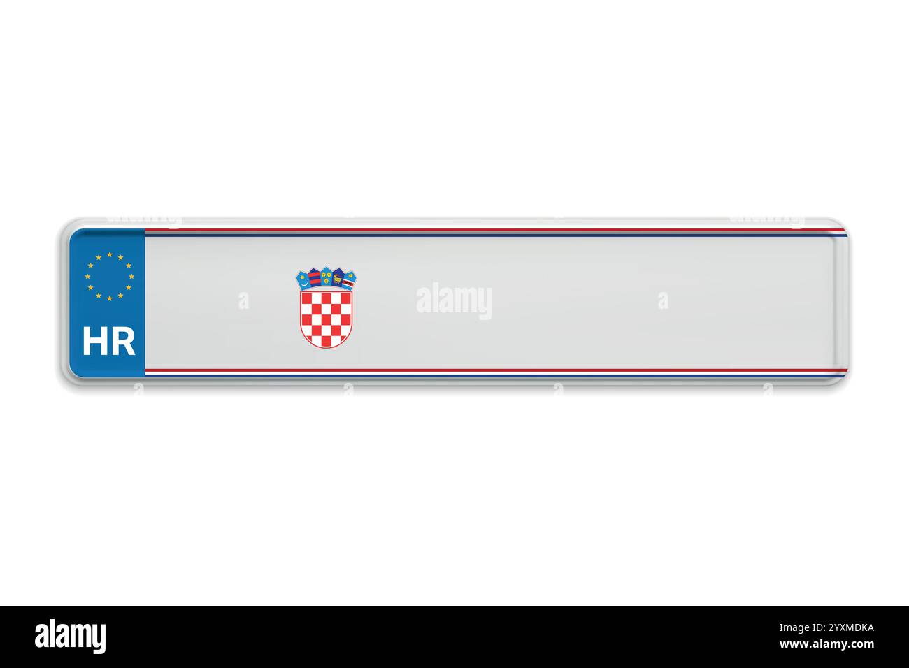 New Car number plate of Croatia. Vehicle registration license. European ...