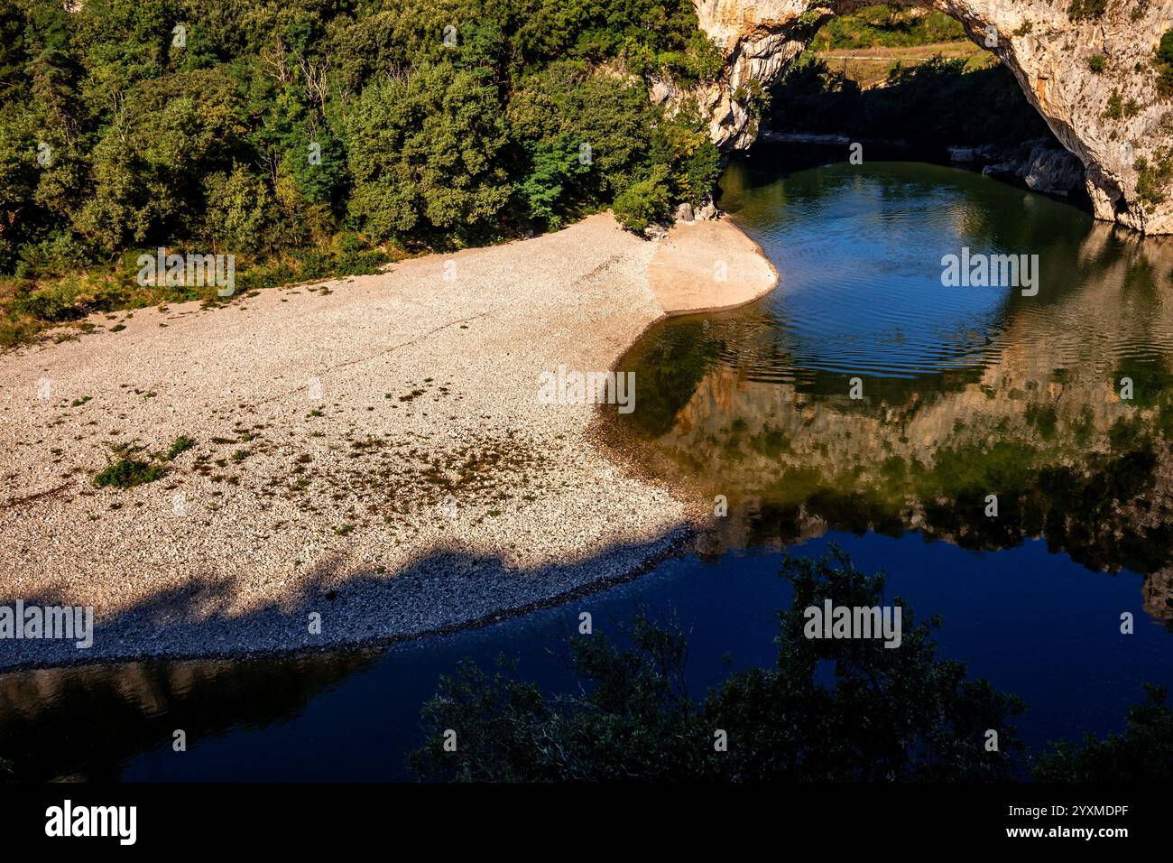 great canyon of the Ardeche river, in Cevennes mountains, South of ...