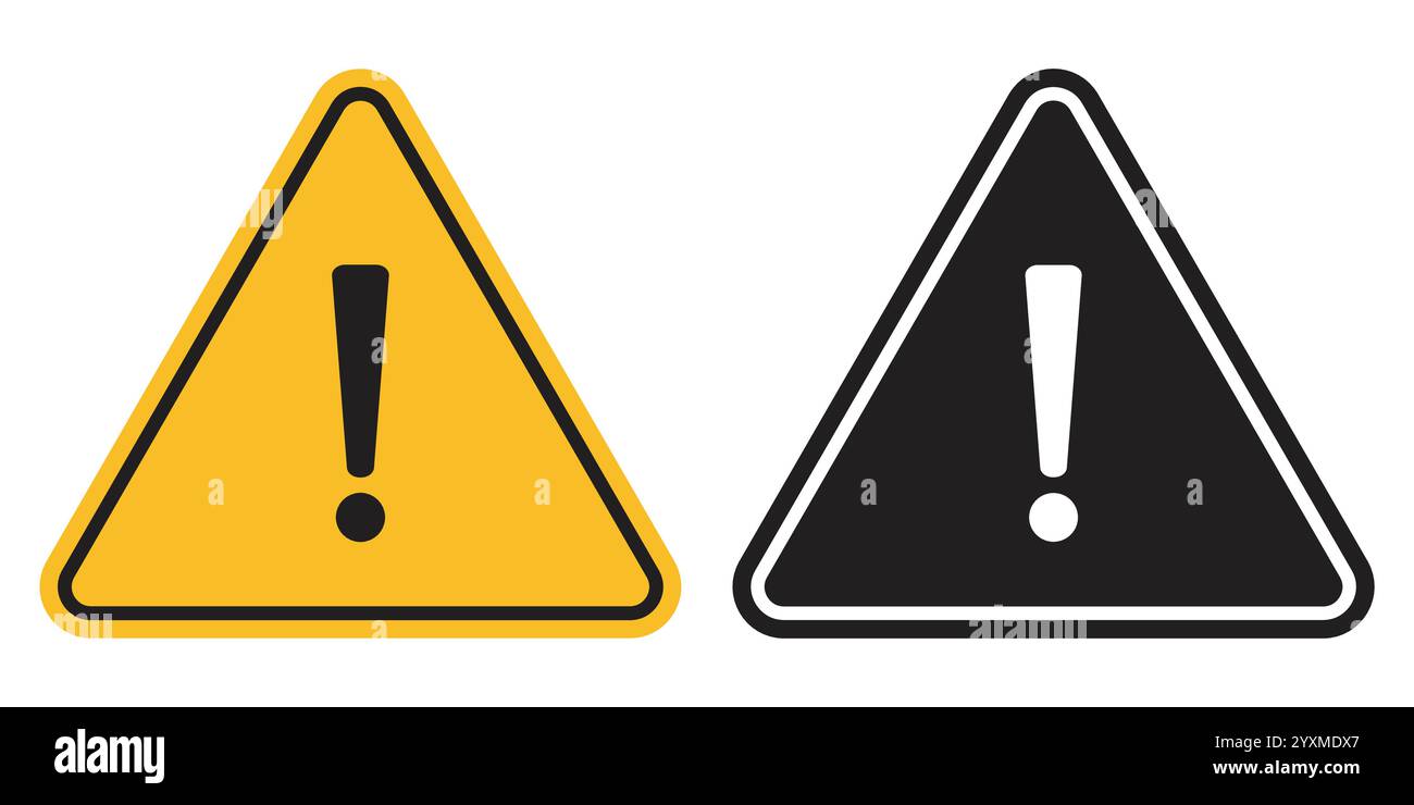 Warning Attention Sign Alert to Various Safety Hazards Stock Vector ...