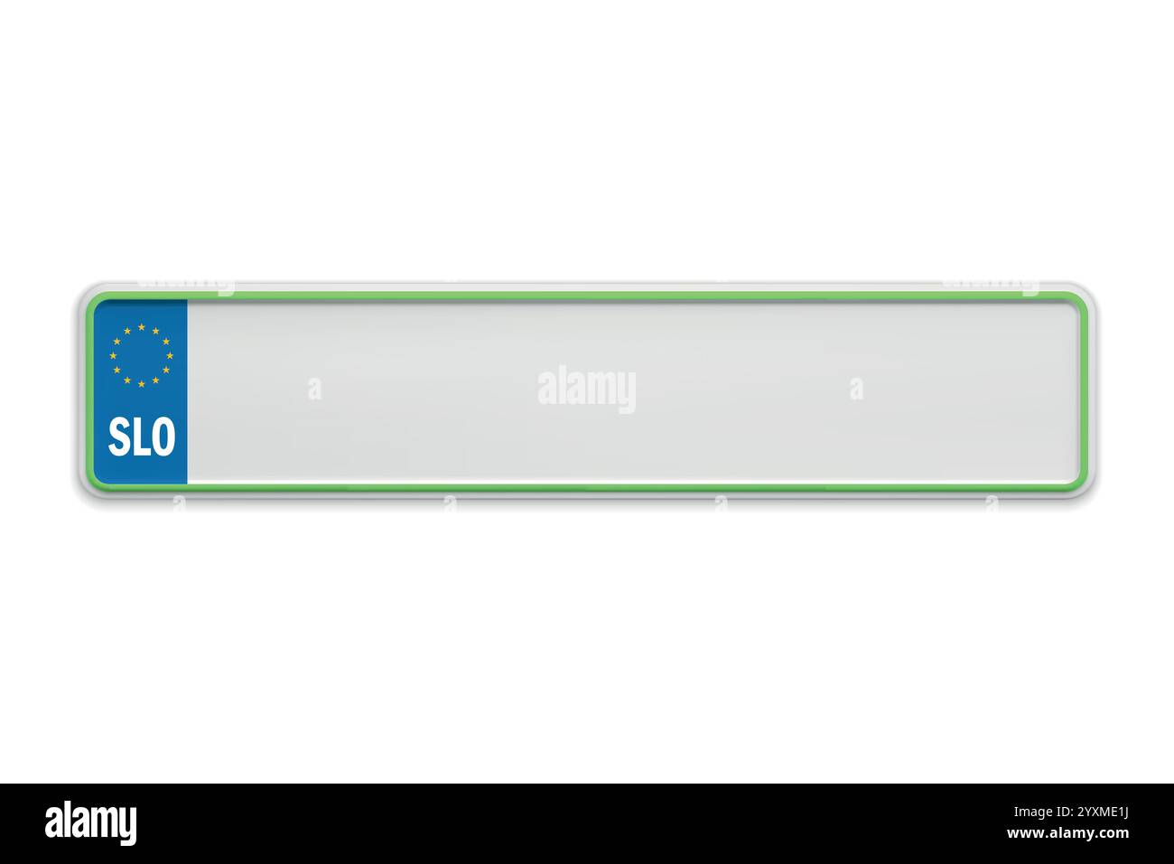 Car number plate of Slovenia. Vehicle registration license. European ...