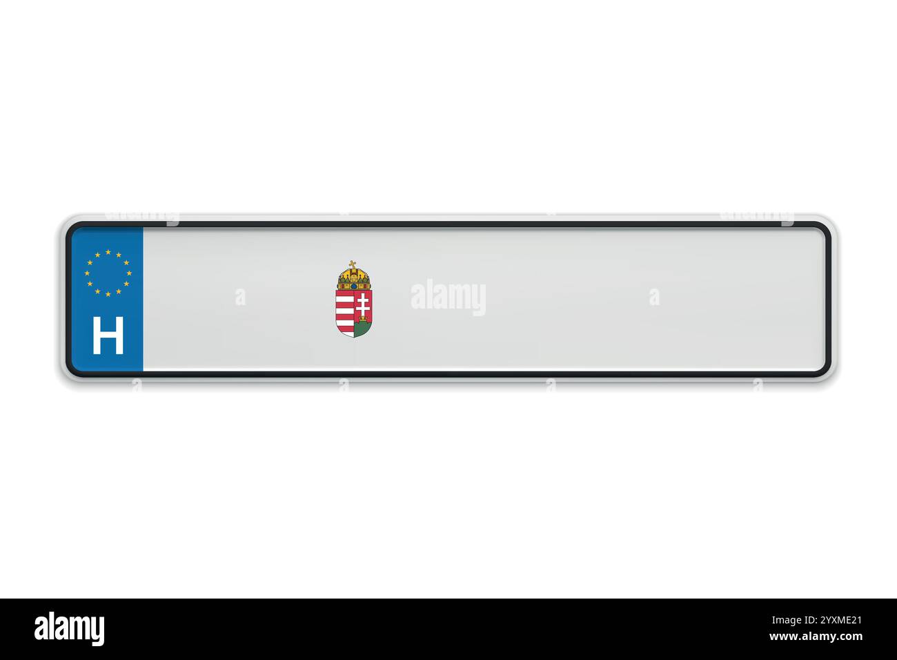 Car number plate of Hungary. Vehicle registration license. European ...