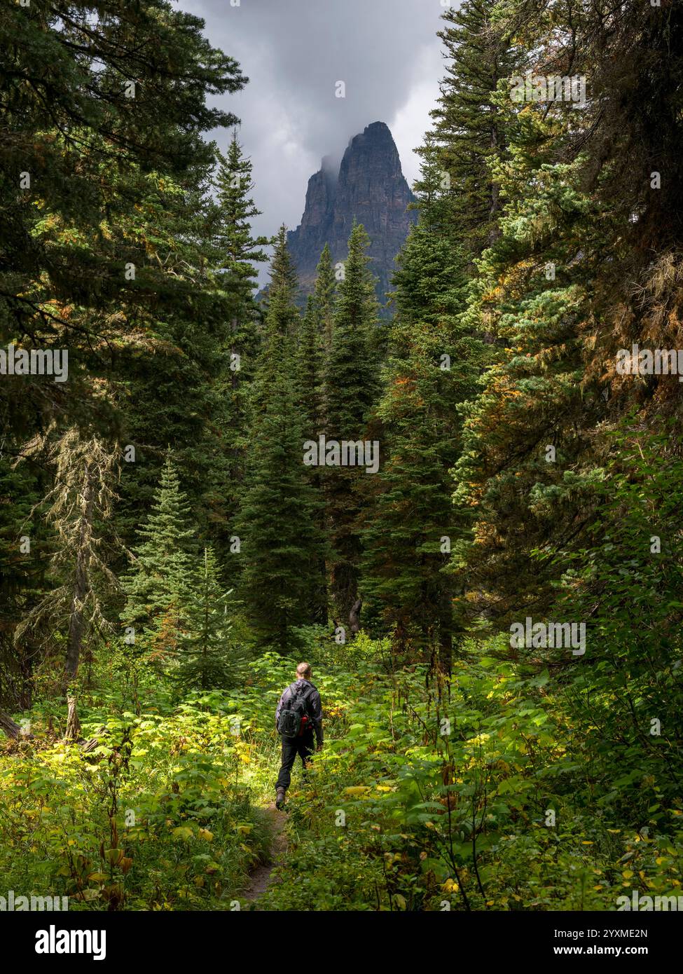 Hiking to Upper Two medicine Lake, Glacier National Park, Montana, USA ...