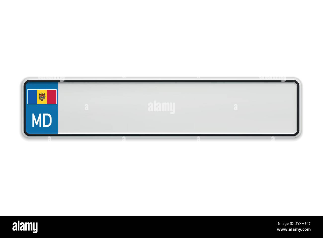 New Car number plate of Moldova. Vehicle registration license. European ...