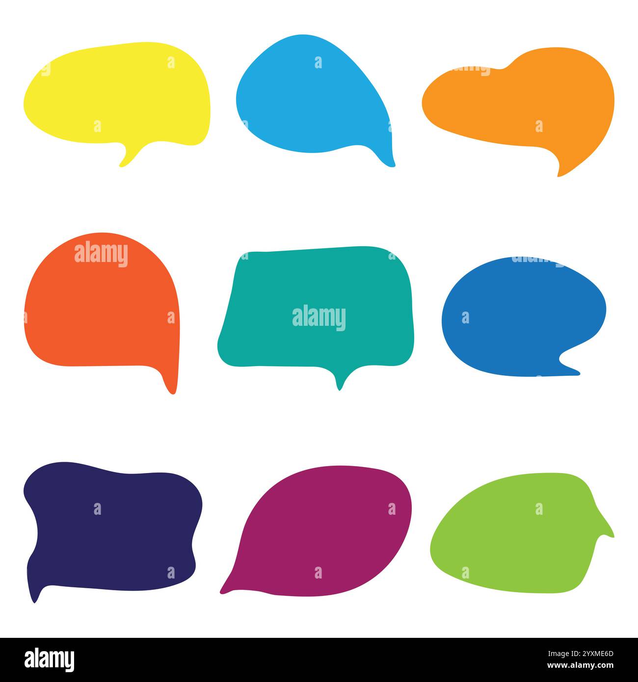 Set of callout, speech bubbles, chats, elements icons, vector ...