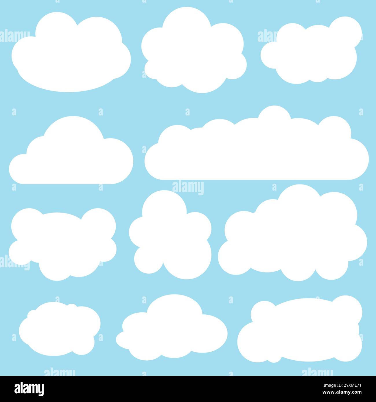 Set different shape clouds design Stock Vector Images - Alamy