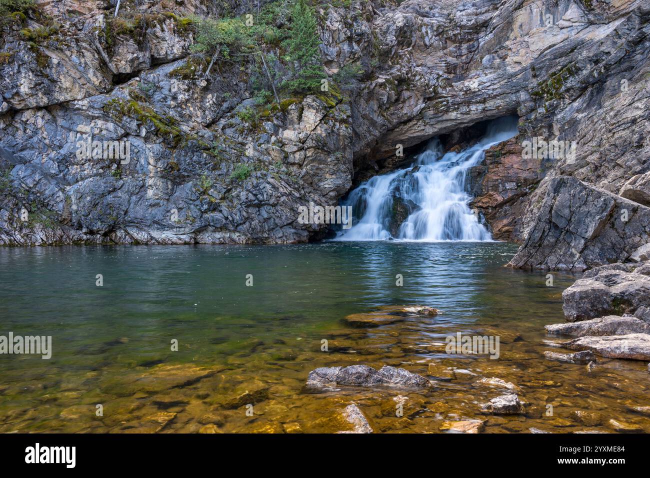 Running Eagle Falls, near Two Medicine Lake, Glacier National Park ...