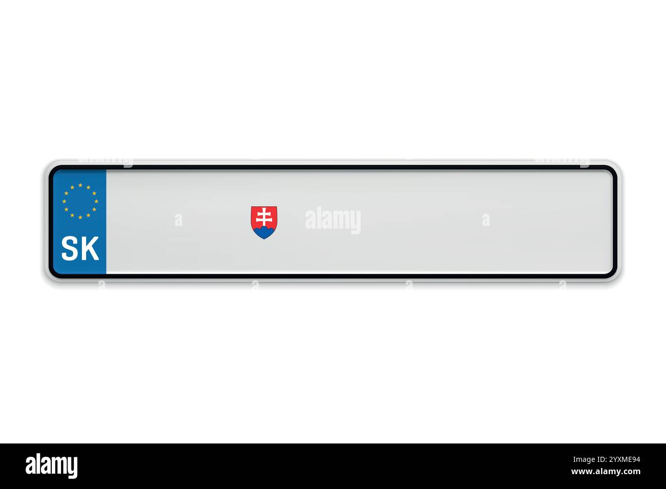 Car number plate of Slovakia. Vehicle registration license. European ...