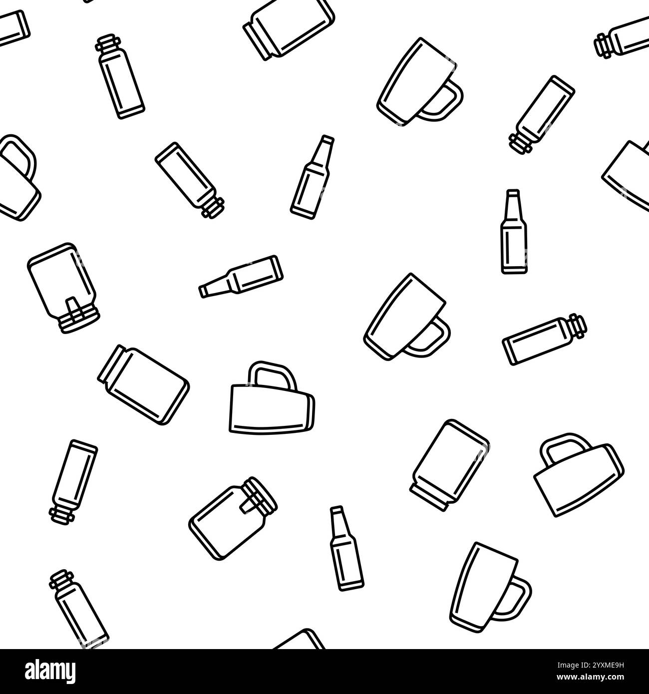 glass packaging bottle product seamless pattern vector Stock Vector ...
