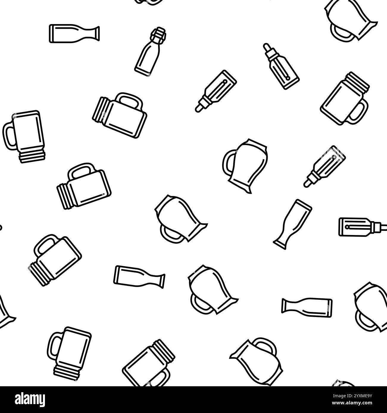 glass packaging bottle product seamless pattern vector Stock Vector ...