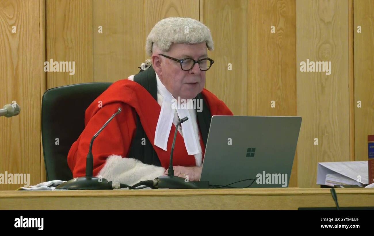 Screen grab taken from PA video of Mr Justice Cavanagh during the ...