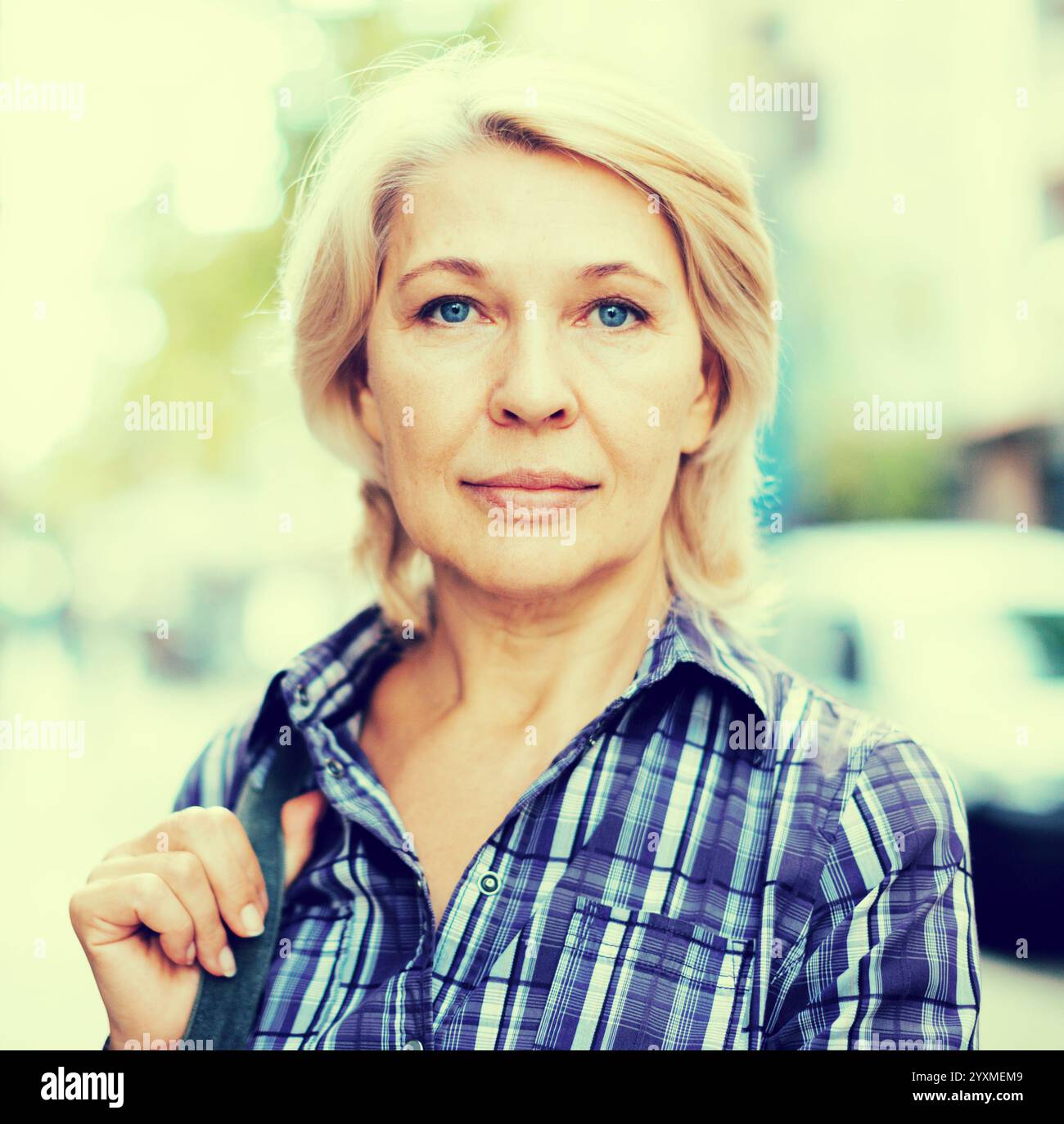 Blonde senora woman 50 55 hi-res stock photography and images - Alamy