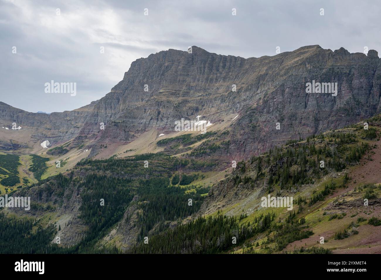 View from Red Gap Pass, Glacier National Park, Montana, USA Stock Photo ...