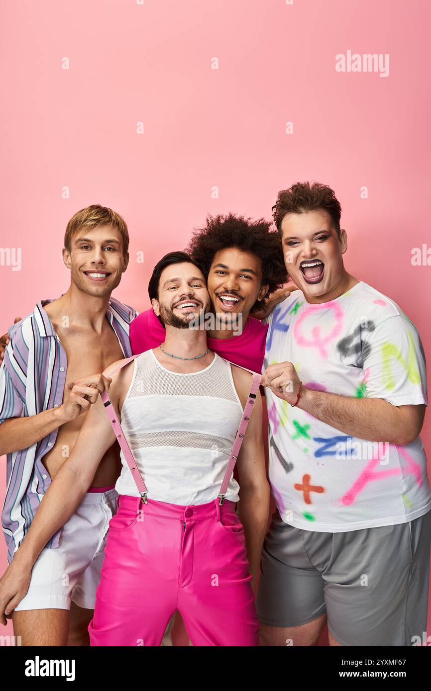 Four friends showcase their vibrant styles and joyful spirit ...