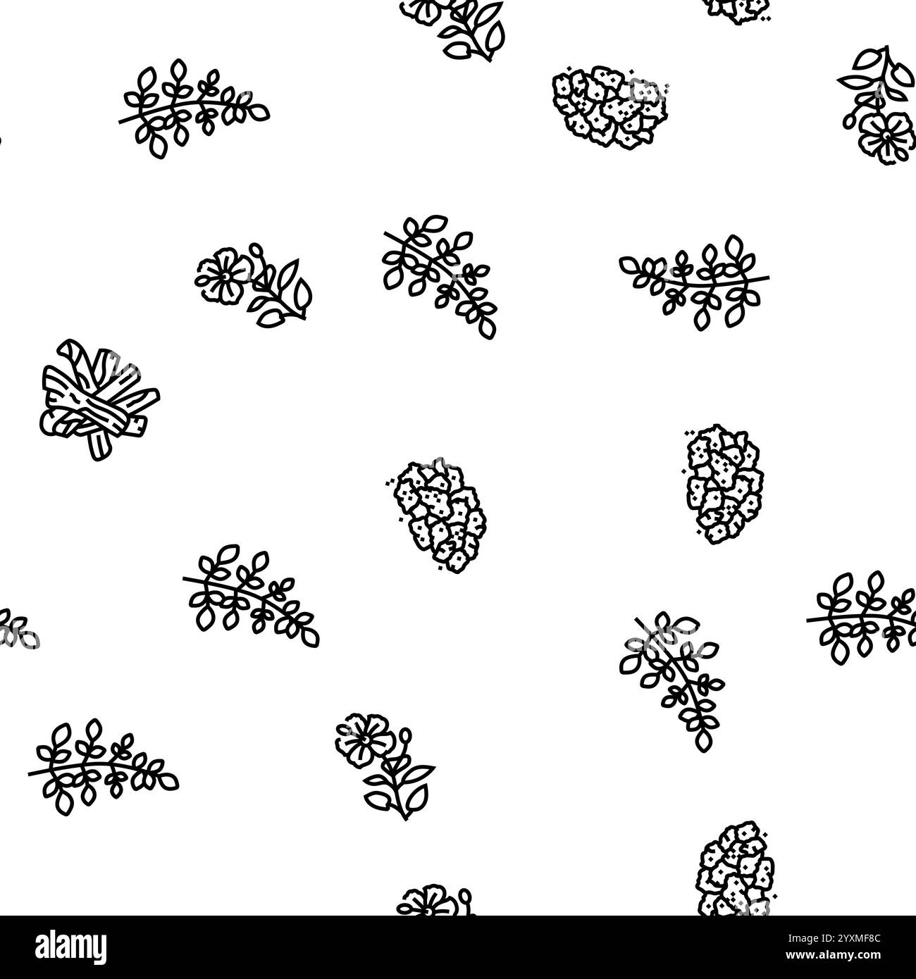ayurvedic herbs medicine health seamless pattern vector Stock Vector ...