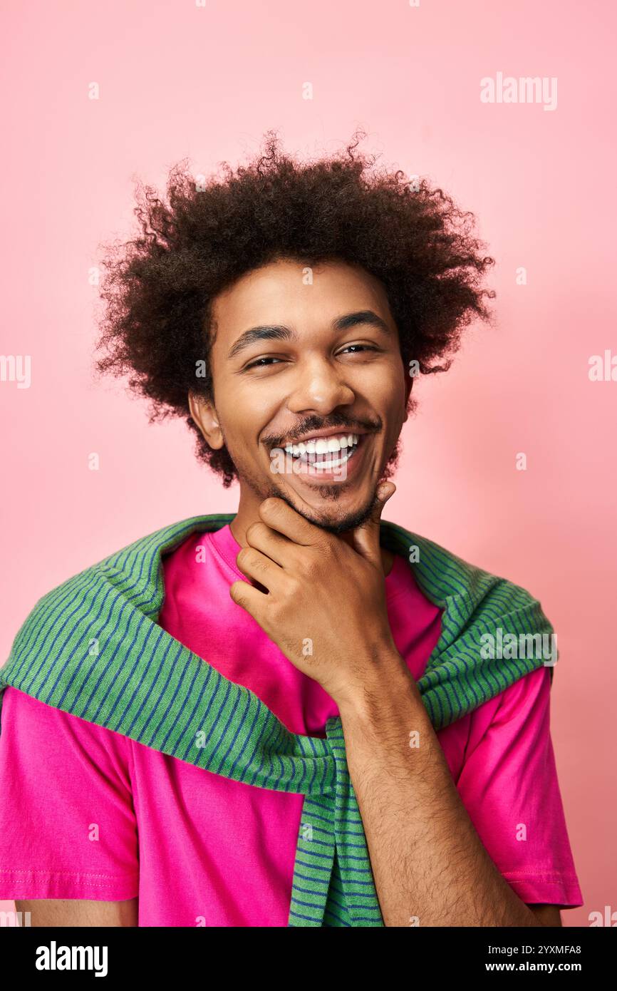 A vibrant man shares joy and confidence, championing love and ...