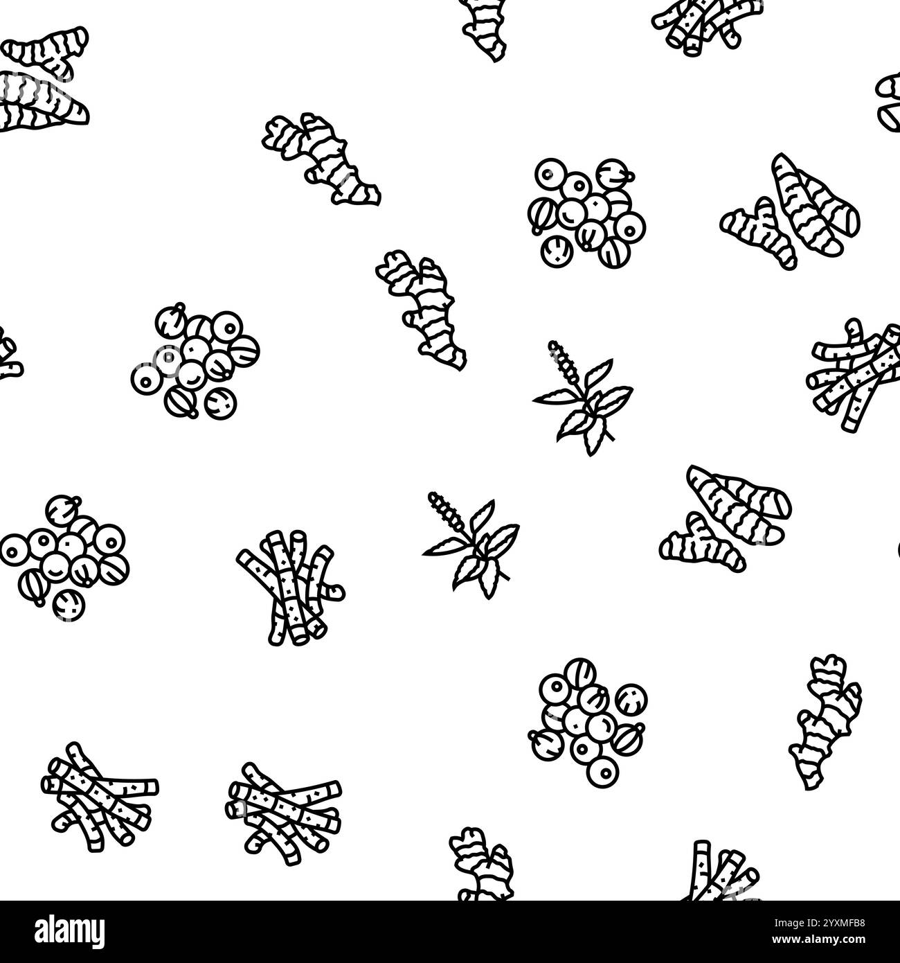 ayurvedic herbs medicine health seamless pattern vector Stock Vector ...