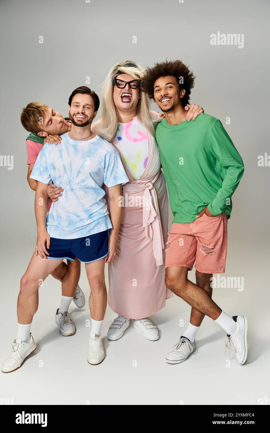 Four individuals express their pride and vibrancy through colorful ...