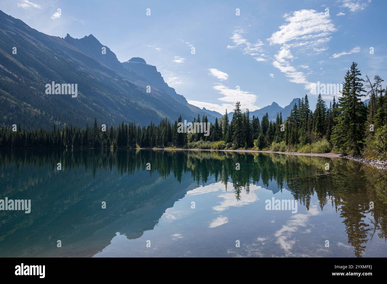 Cosley Lake, Glacier National Park, Montana, USA Stock Photo - Alamy
