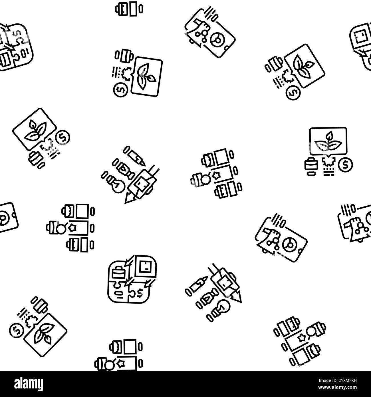 modern business strategy seamless pattern vector Stock Vector Image ...