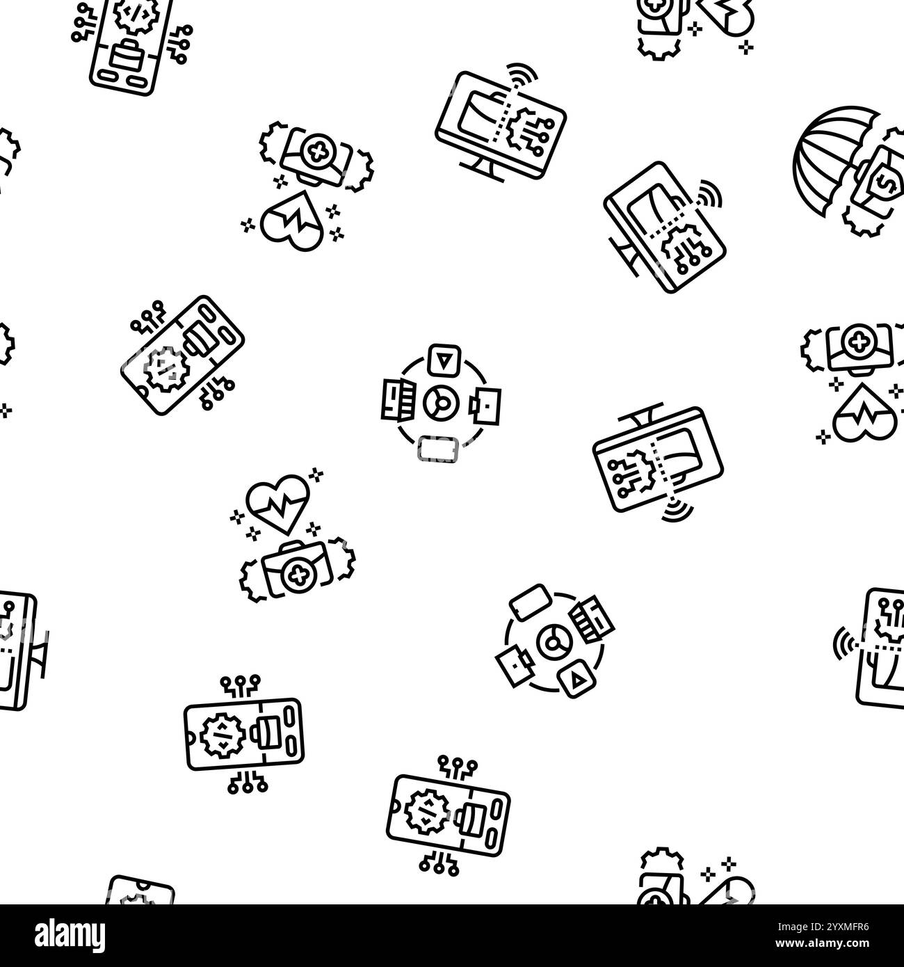 modern business innovation seamless pattern vector Stock Vector Image ...