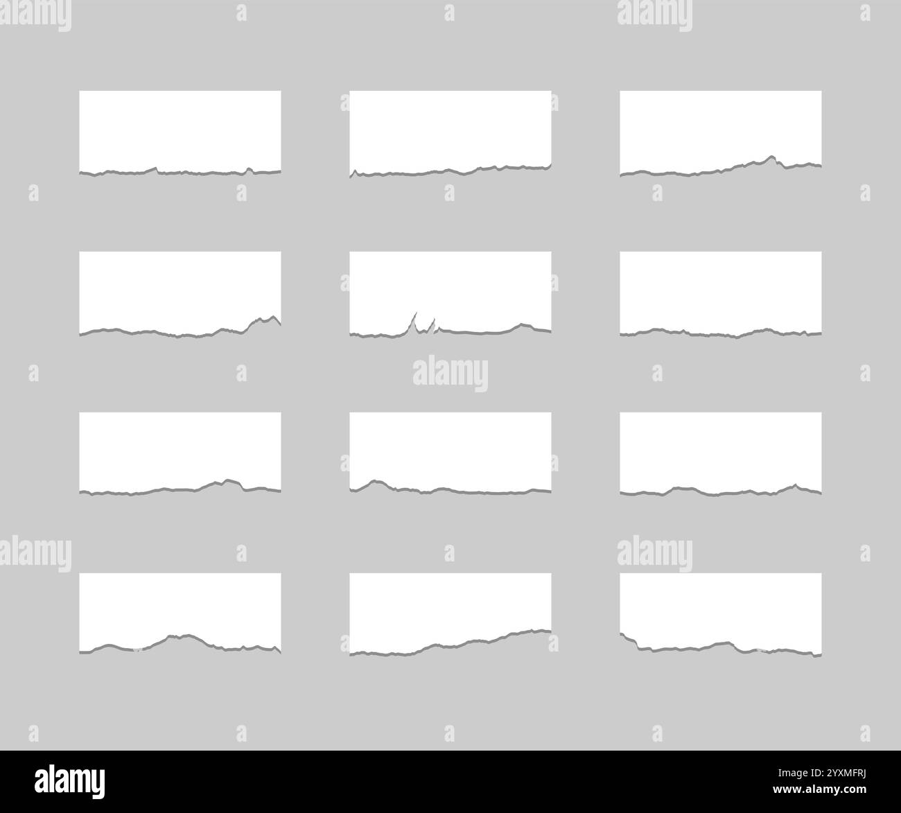 Torn sheets of paper. Torn paper strips set. Vector illustration Stock Vector Image & Art - Alamy