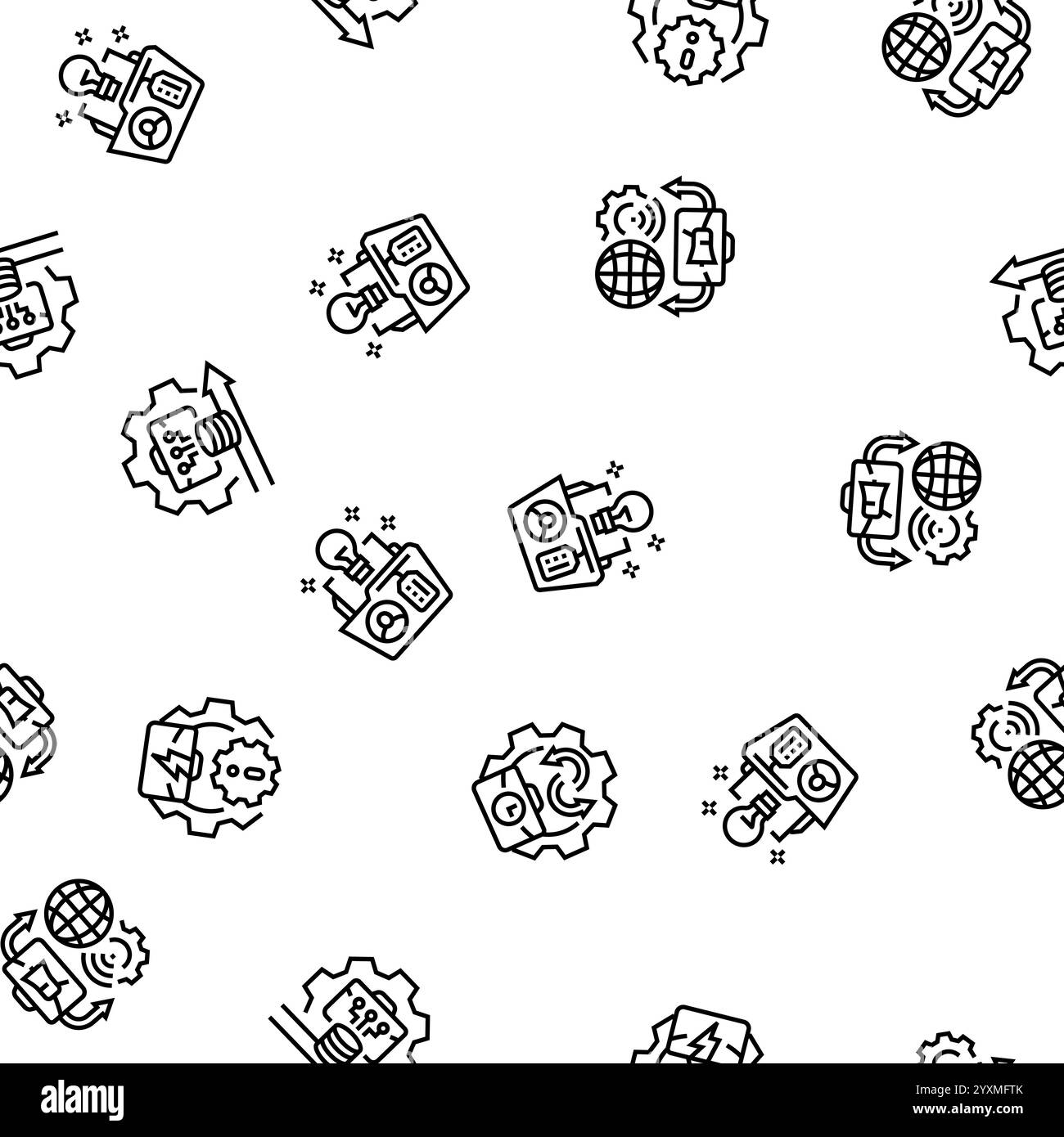 modern business innovation seamless pattern vector Stock Vector Image ...