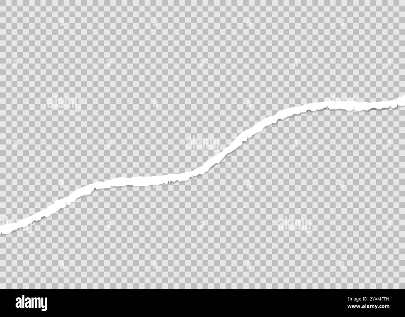 Realistic torn paper strip with transparent background Stock Vector ...