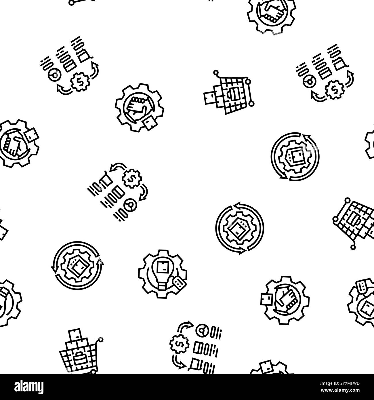 business process efficiency seamless pattern vector Stock Vector Image & Art - Alamy