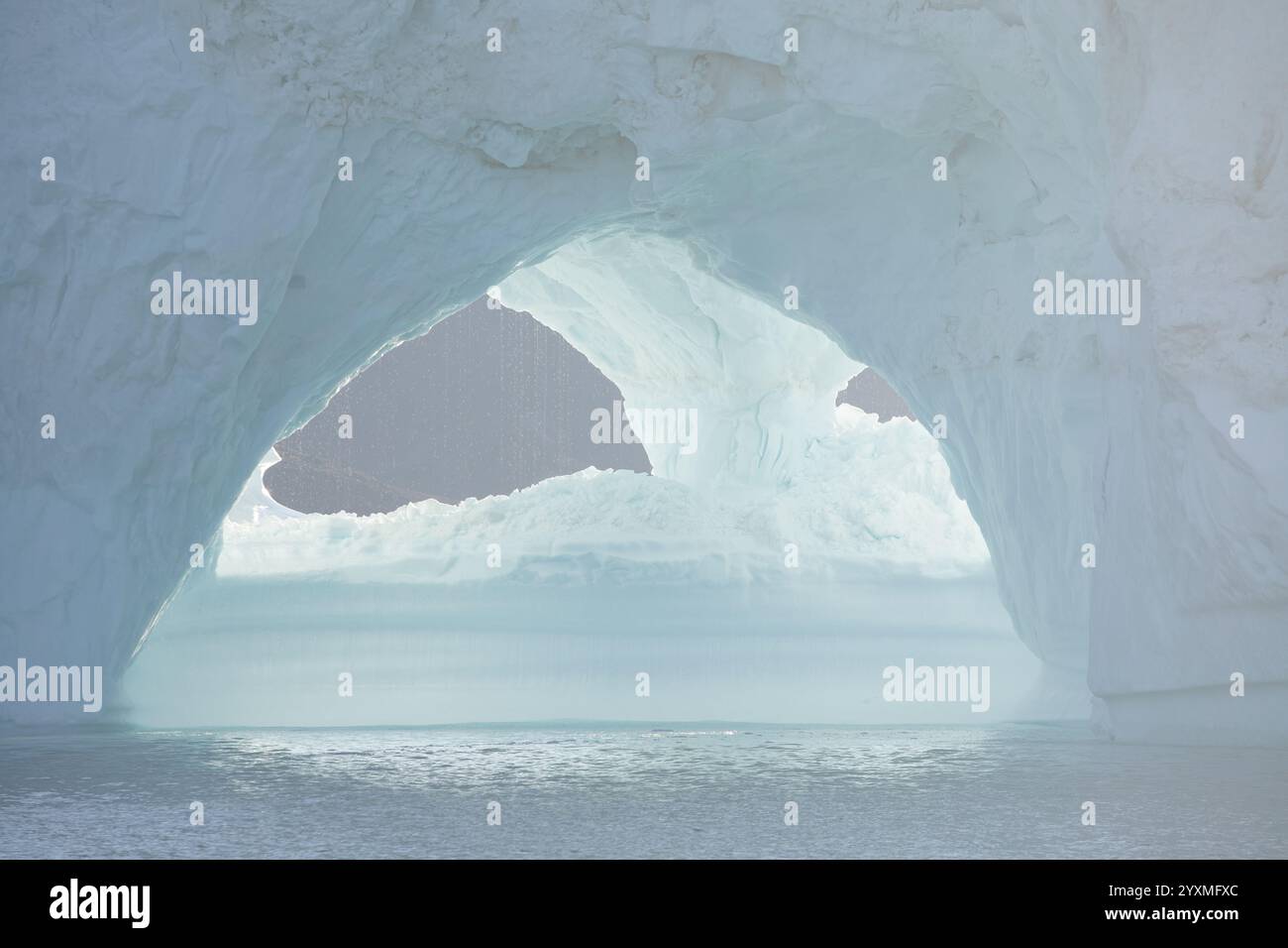Large glaciers in the Atlantic Ocean, a glacier in West Greenland. Blue ...