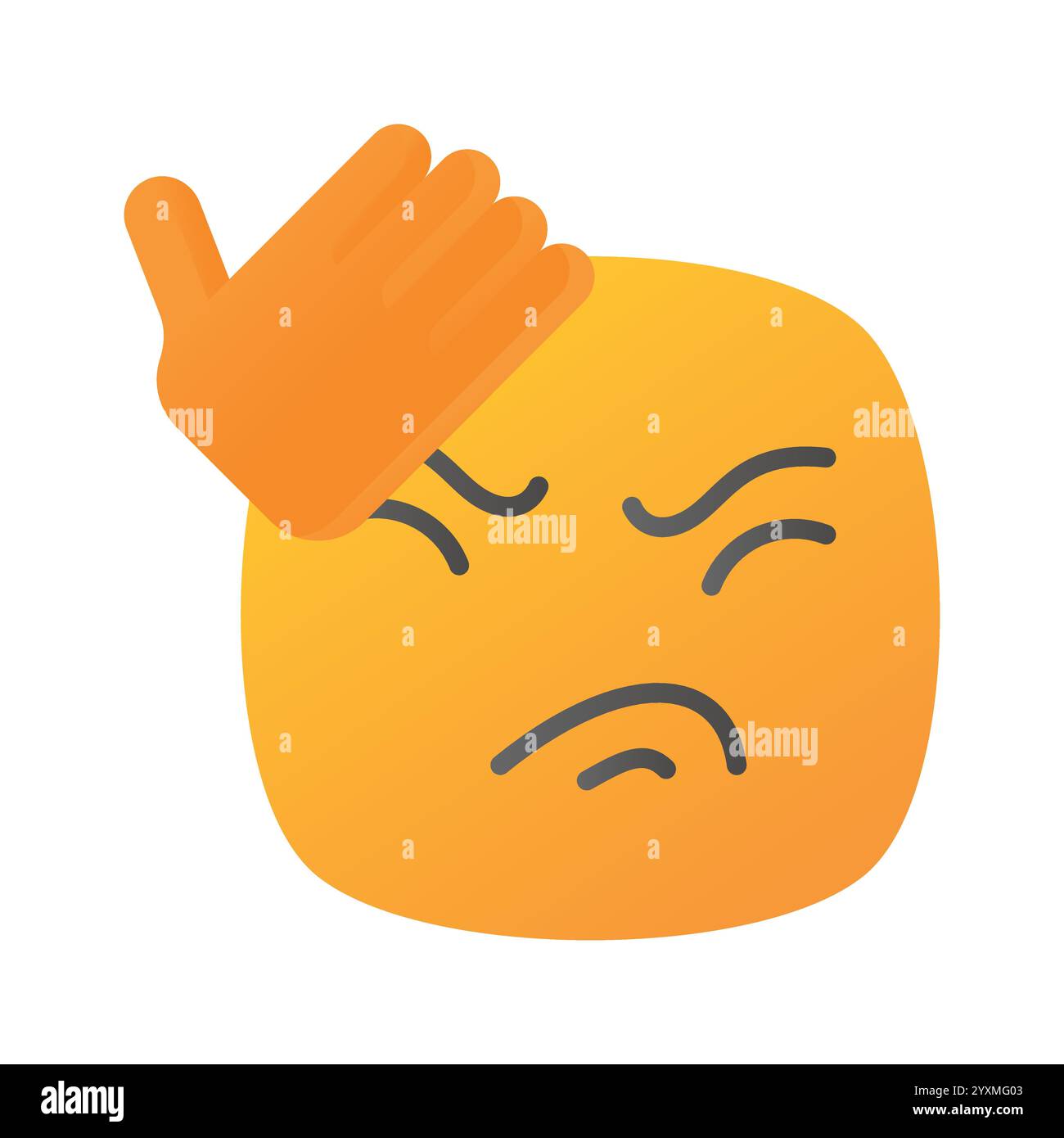 Get this creative icon of frustrated emoji, ready to use vector Stock ...