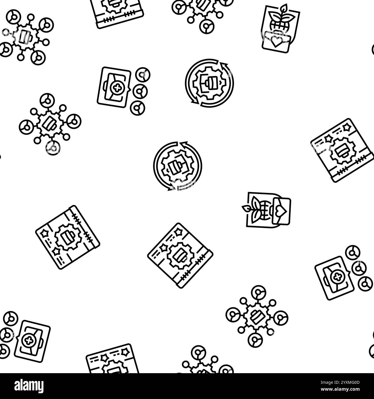 business process optimization seamless pattern vector Stock Vector ...