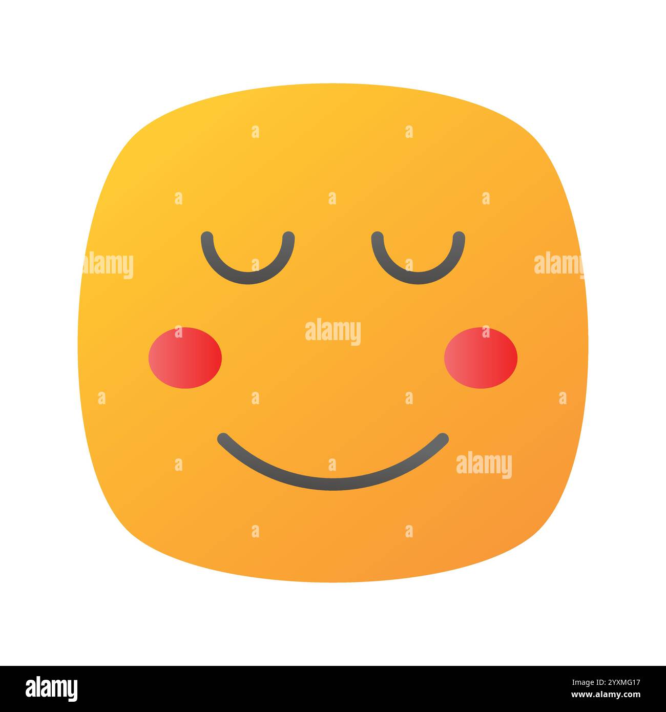 Calm face emoji icon, proud, cool expressions vector design Stock ...