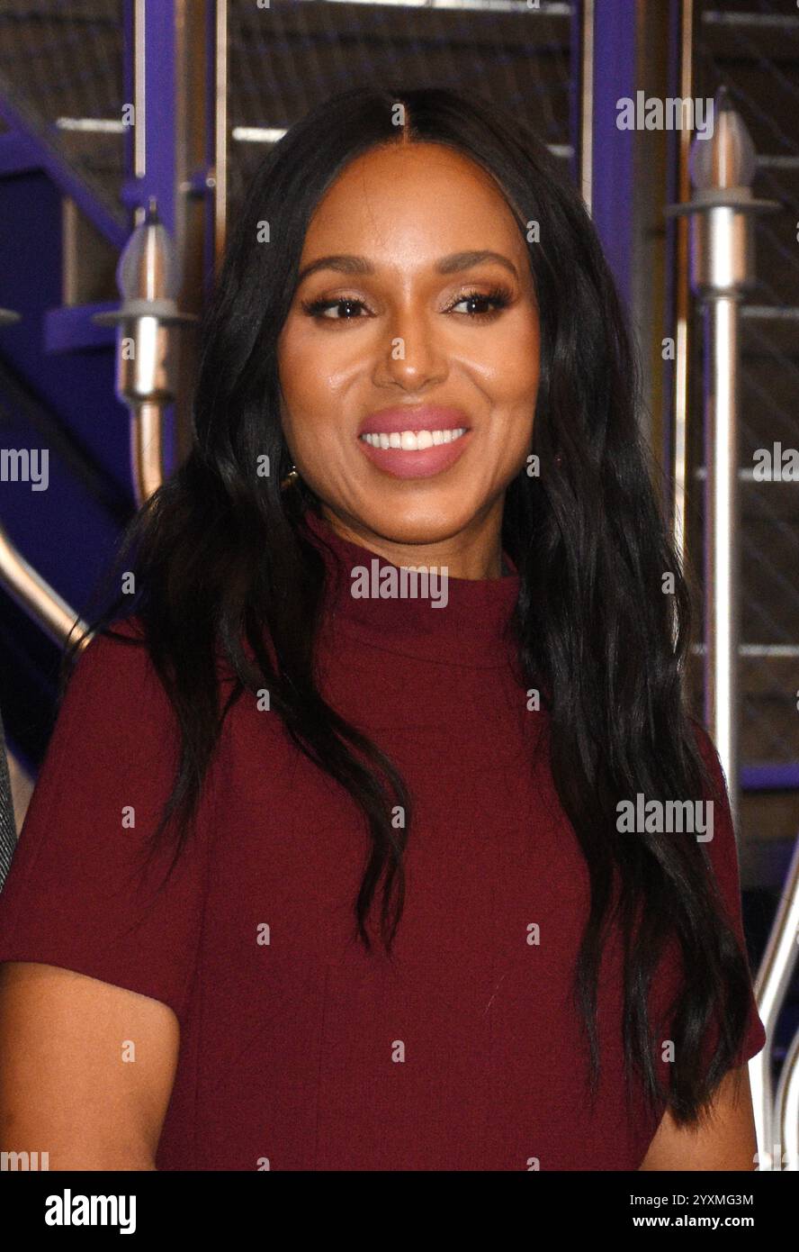 NEW YORK, NY: DECEMBER 16: Kerry Washington pictured lighting the ...