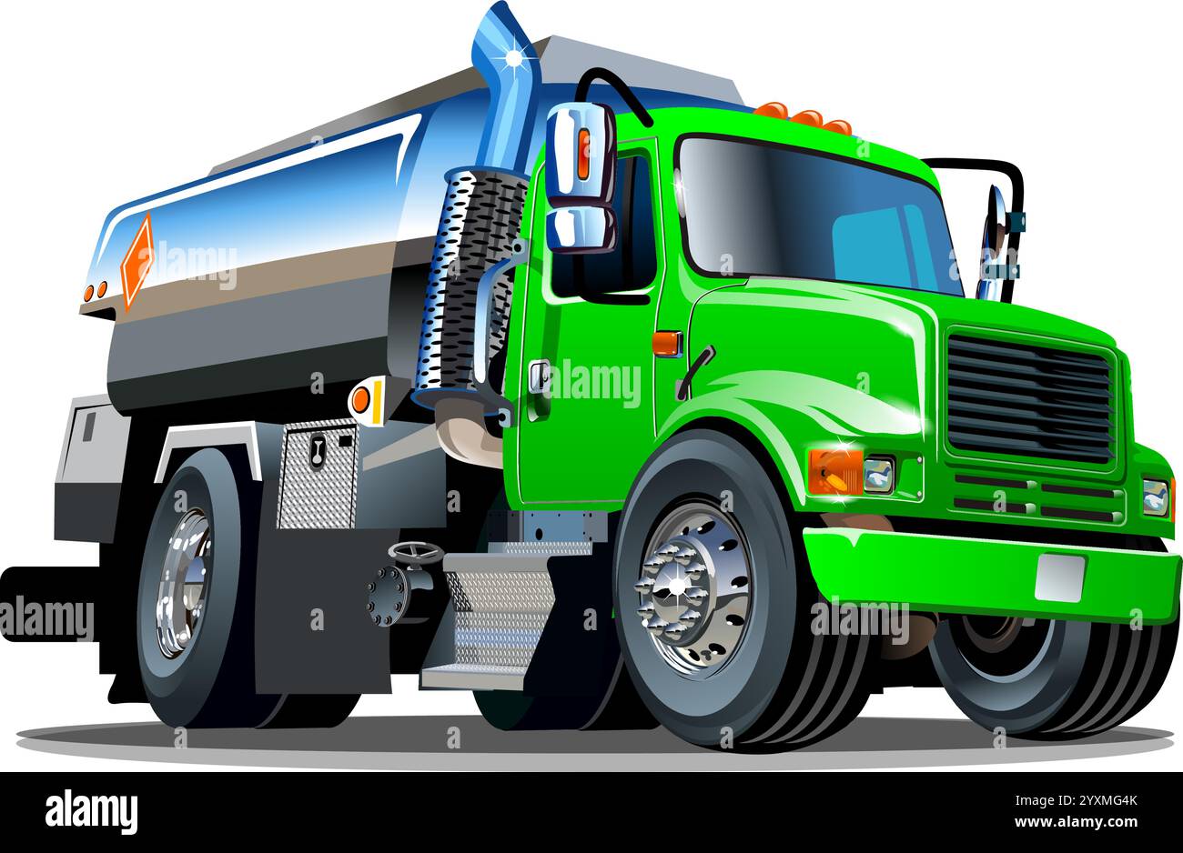 Cartoon tanker truck. Available EPS-10 vector format separated by ...