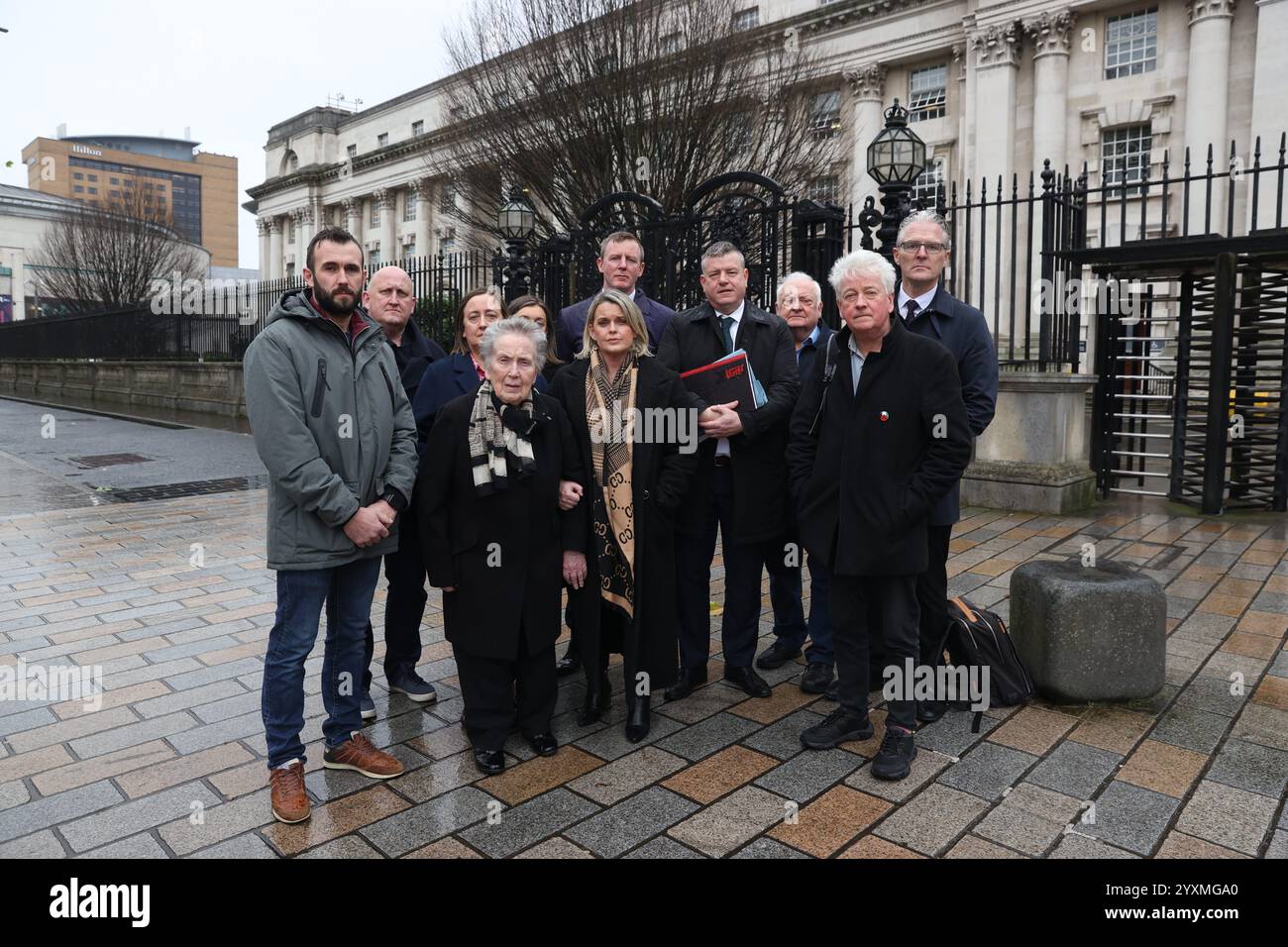 (left to right) Grandson Daman Quinn, son Sean Brown, daughter Siobhan ...