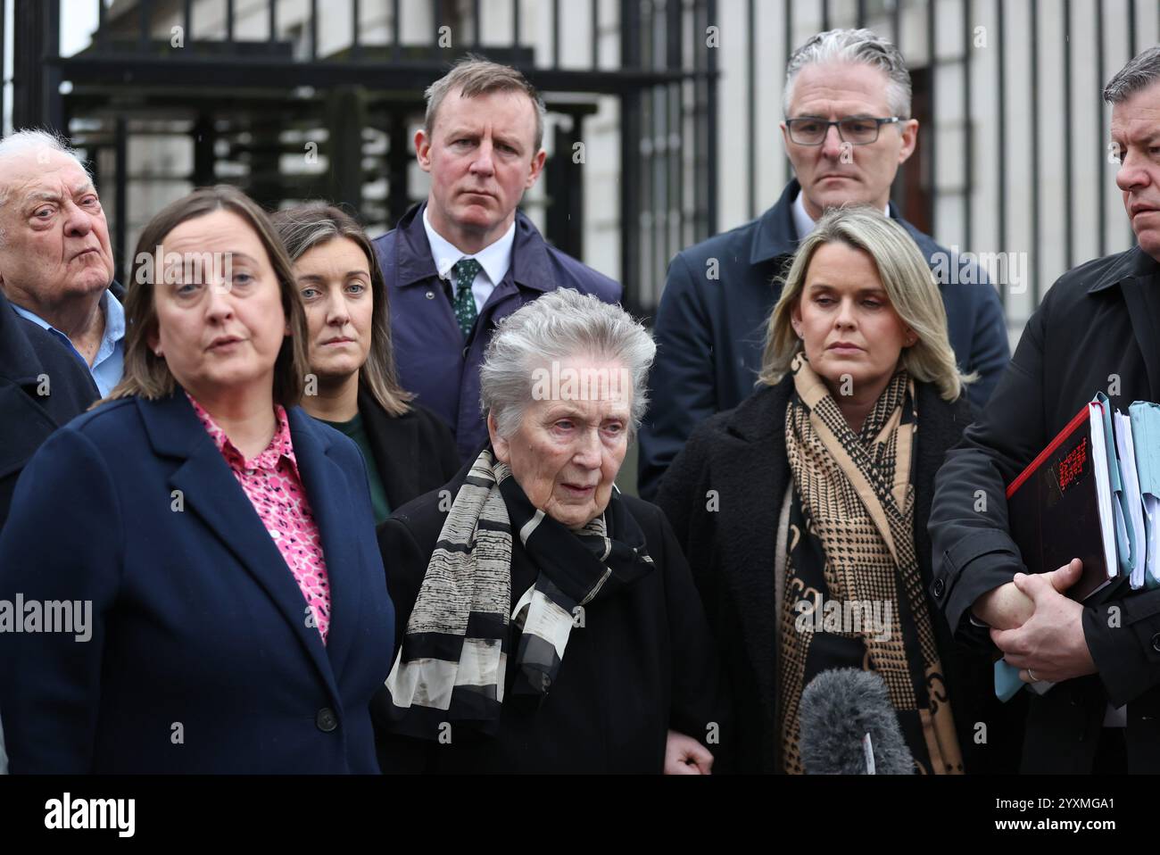 Bridie Brown (centre), the widow of Sean Brown, with daughters Siobhan ...