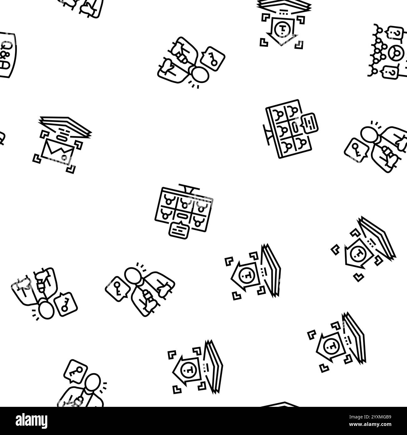 virtual conference event online seamless pattern vector Stock Vector ...