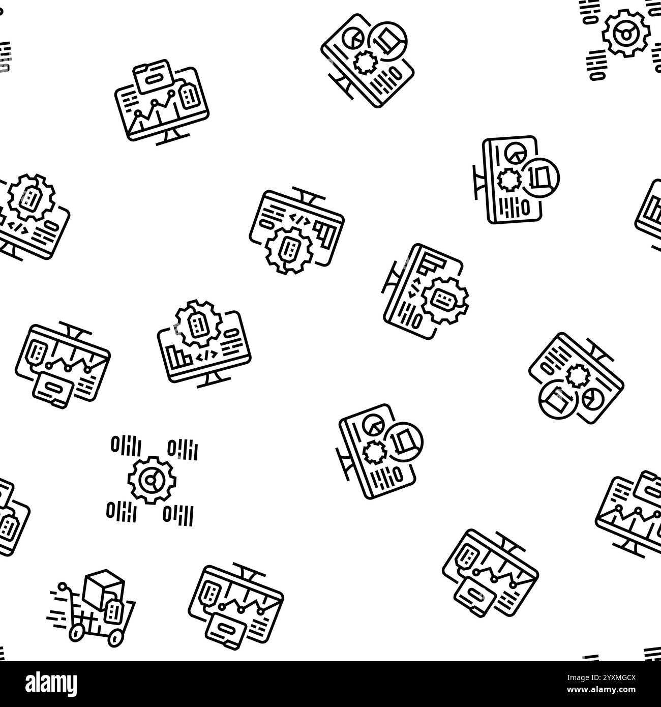 technical sales engineer service seamless pattern vector Stock Vector ...