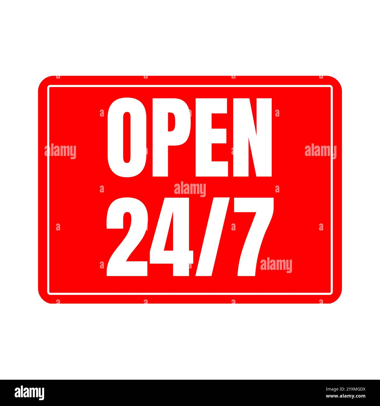 Open 24 7 stamp hi-res stock photography and images - Alamy