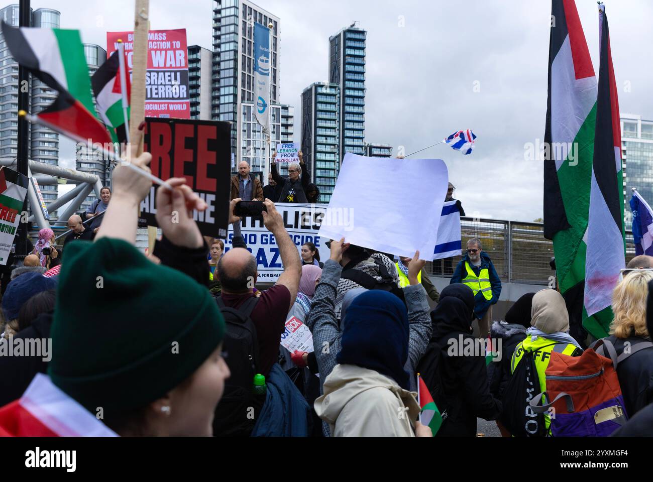 Pro-Palestinian protesters march in solidarity with Palestine in London ...