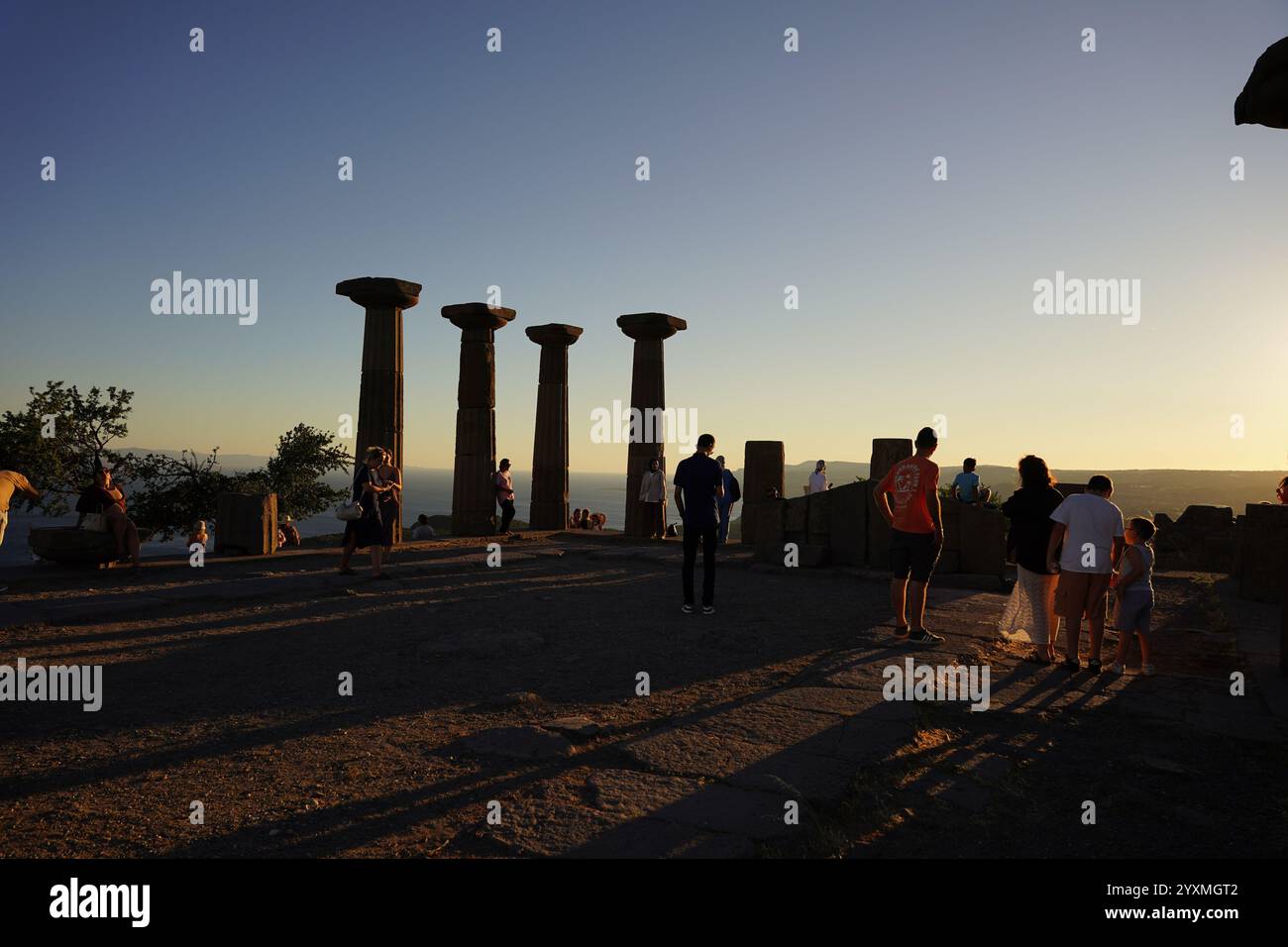 CANAKKALE, TURKIYE - JUNE 19, 2024: Ruins of the Temple of Athena in ...