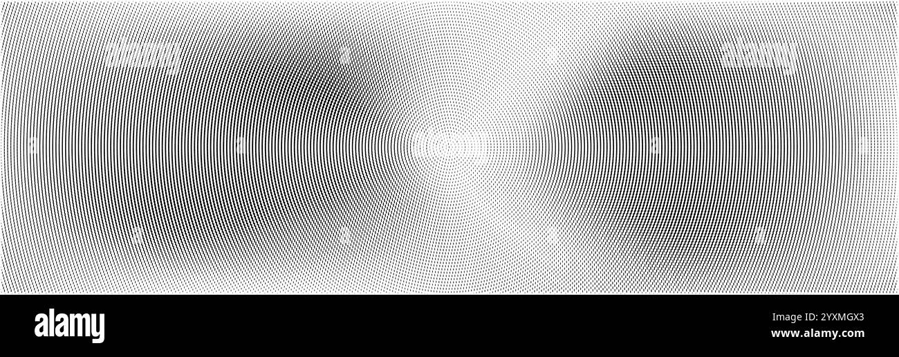 Abstract gradient background with dotted wave pattern and noise. Black ...
