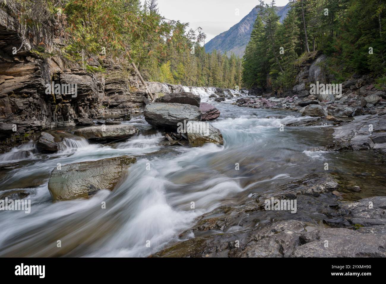 Sacred Dancing Cascade, McDonald Creek, Glacier National Park, Montana ...