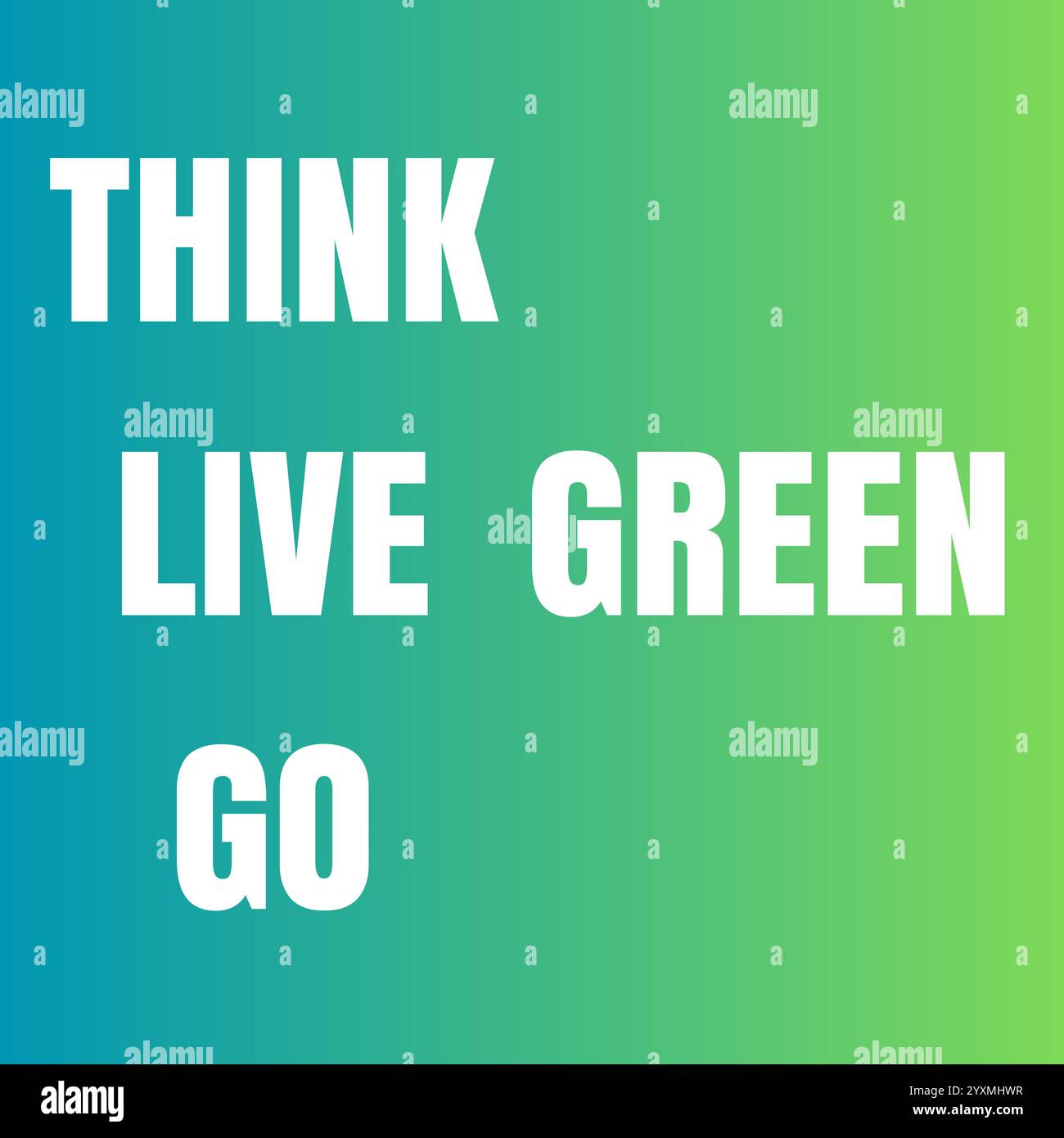 Think live go green symbol icon Stock Photo - Alamy