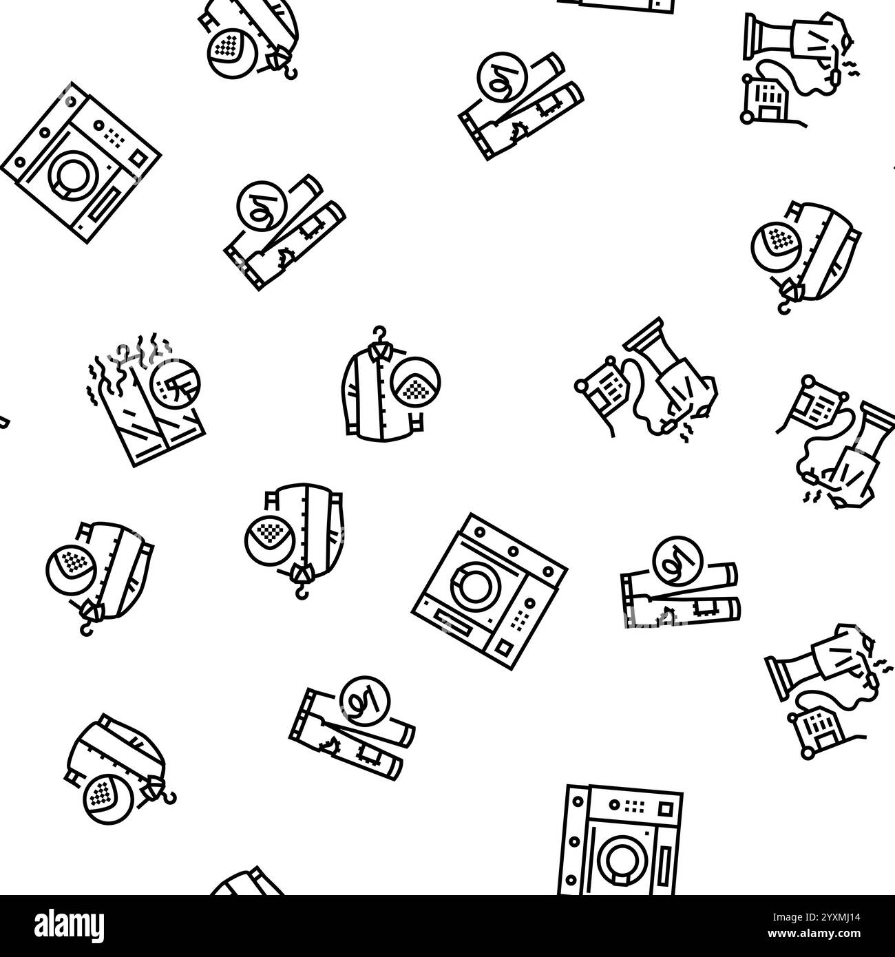 dry cleaning laundry wash service seamless pattern vector Stock Vector ...