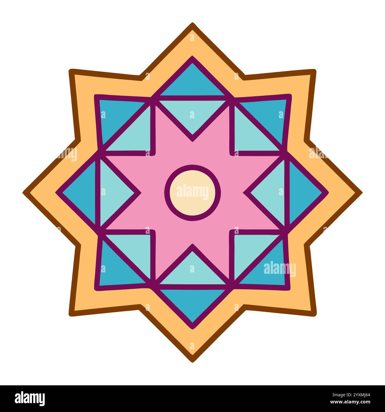 Beautiful Islamic Geometric Pattern - Elegant Arabic Star Design for ...