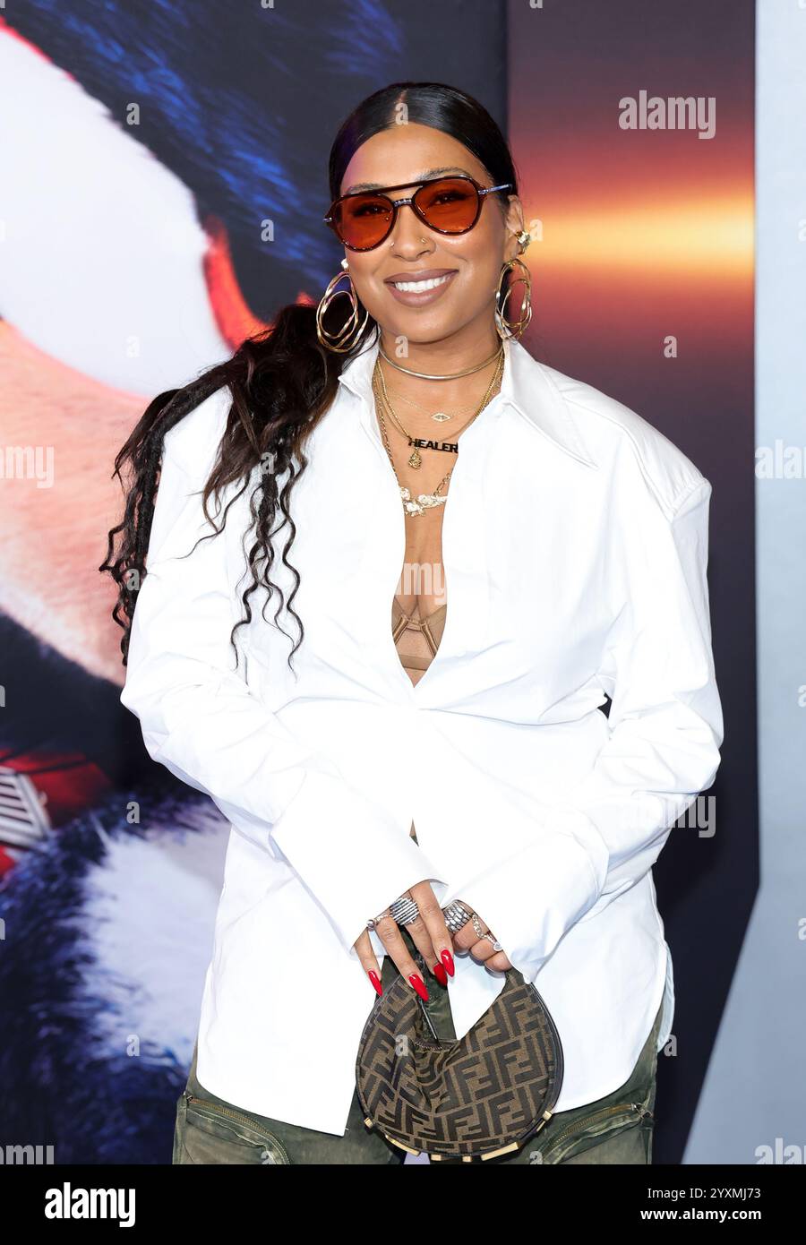 Hollywood, Ca. 16th Dec, 2024. Melanie Fiona, at LA premiere of Sonic ...