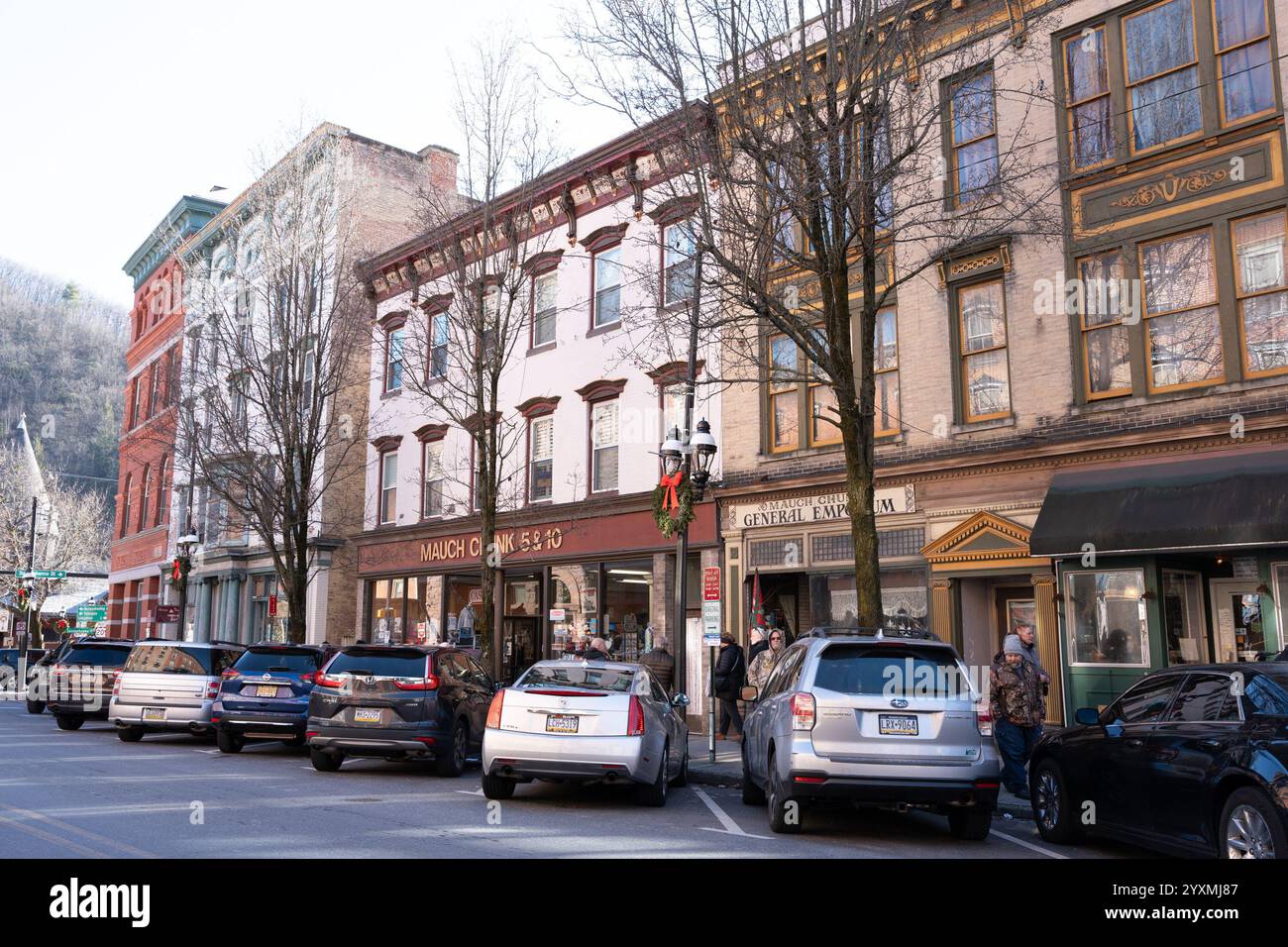 Jim Thorpe, PA - December 14, 2024: View of historic downtown Jim ...
