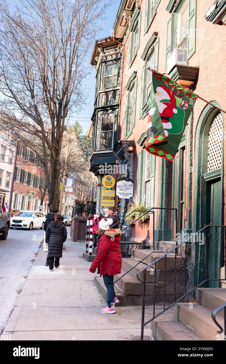 Jim Thorpe, PA - December 14, 2024: View of historic downtown Jim ...